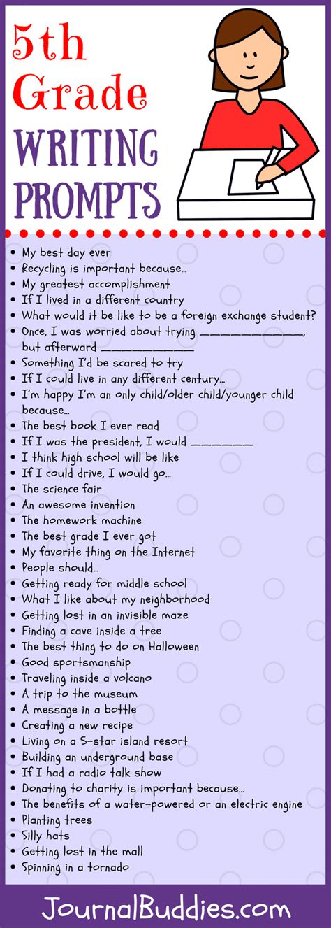 Writing Prompts For 5th Grade Narrative Design Talk