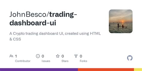 Github Johnbescotrading Dashboard Ui A Crypto Trading Dashboard Ui