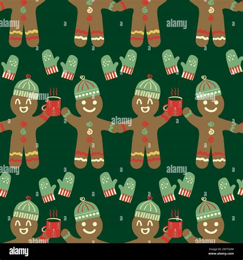 Cute Gingerbread Man Background