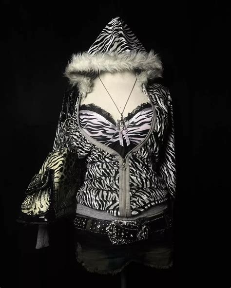 Y2k European And American Fashion Street Retro Striped Hairy Collar