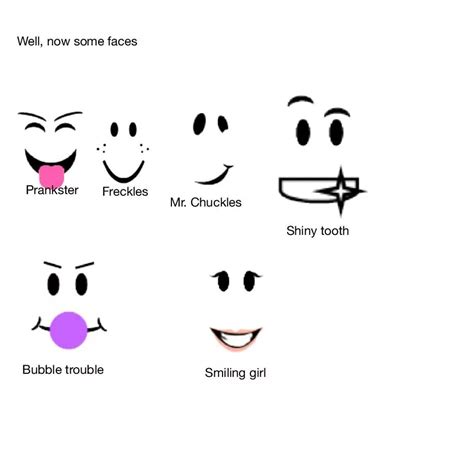 Roblox Faces Codes