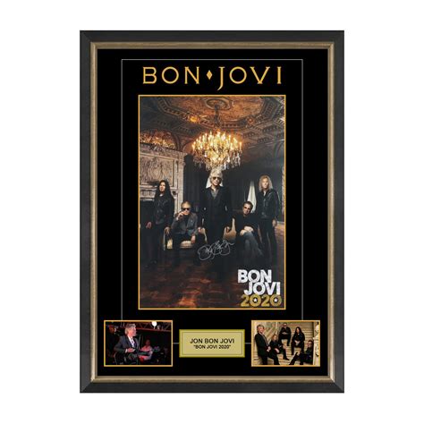 Bon Jovi Signed And Framed Bon Jovi 2020 19x13 Poster Acoa Hologram