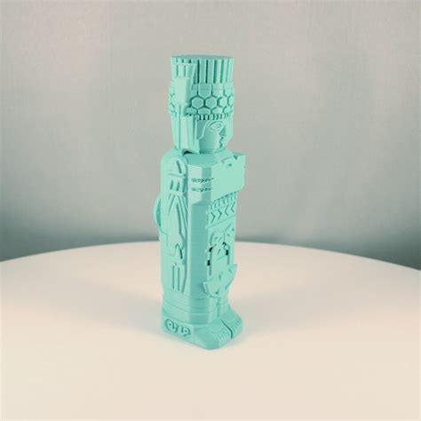 3d Printable Atlante Of Tula Mexico By Miniworld3d