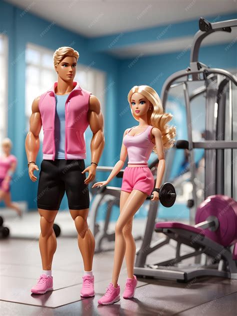 Premium Photo Barbie And Ken At The Gym And Workout