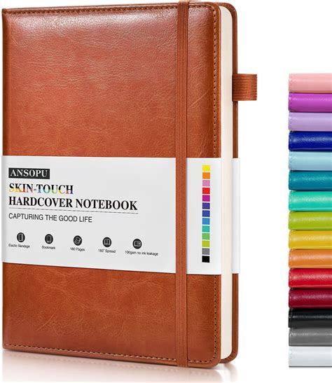 C R Gibson Brown Professional Leather Journal Notebook 6 W X 8 5 L 240 Pages