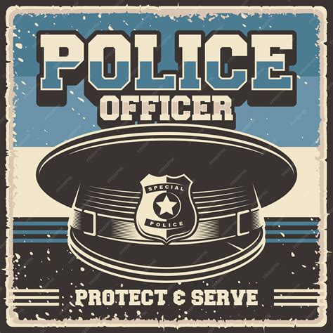 Premium Vector Retro Vintage Illustration Vector Graphic Of Police