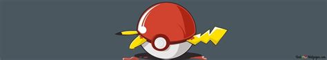 Pikachu Stuck Between Pokeball 4k Wallpaper Download