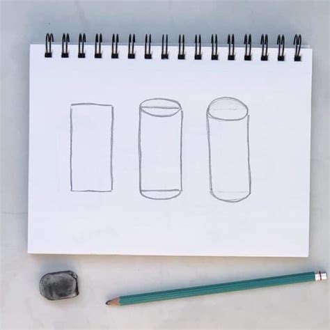 How To Draw A Cylinder In Pencil Artlooklearn Com