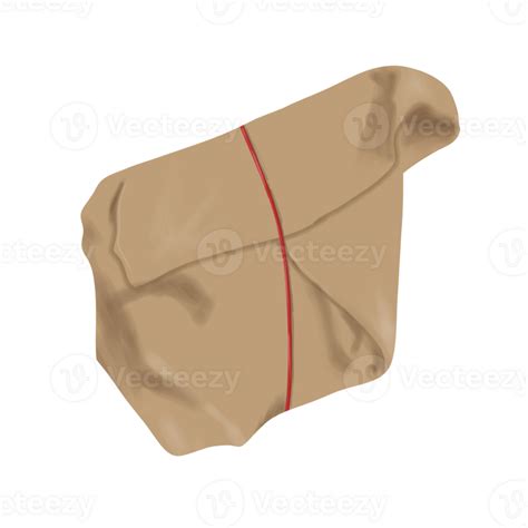 Illustration Of A Rice Wrapper With A Bit Messy 35966854 Png
