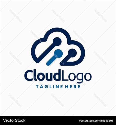 Circuit Cloud Technology Logo Royalty Free Vector Image