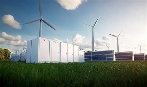 Hybrid Renewable Energy Storage System Premium Ai Generated Image