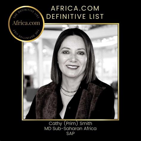 Cathy Smith Of Sap Africa Scores A Spot On Definitive List Of Women Ceos
