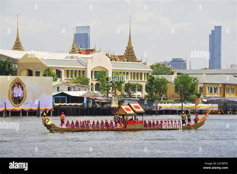 Bangkok Thailand 17 October 2019 Big Training Of The Royal Barges
