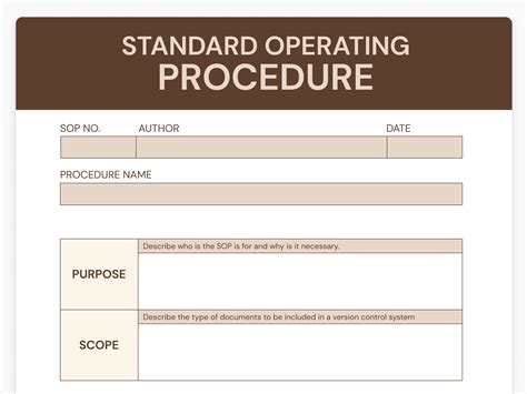 Standard Operating Procedure Template