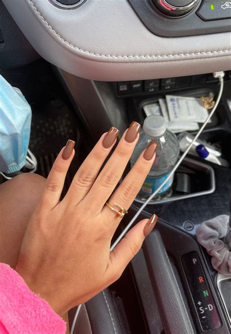 Matte Brown Fall Nails Artofit