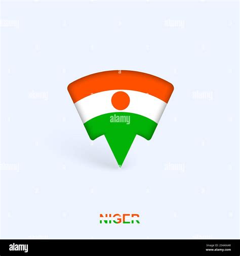 Niger Flag Map Pointer Design With Shadow Vector Illustrator Stock Vector Image And Art Alamy