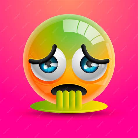Free Vector Gradient Disgust Emoji Illustration