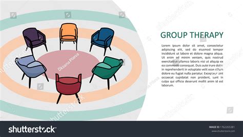 Psychology Group Therapy Chairs Arranged Circle Stock Vector Royalty