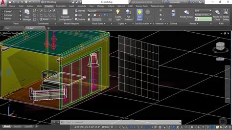 Rendering With A Sun And Exterior Lights In Autocad Youtube