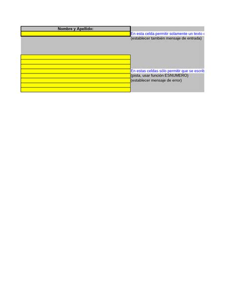 Ejercicio Validación De Datos 2 Pdf