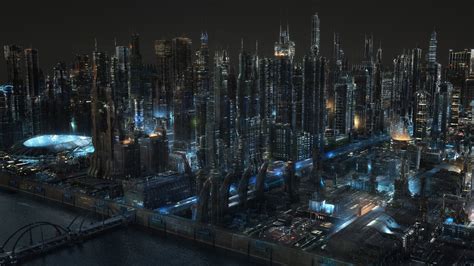 Future City Skyline Night