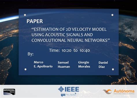 Intercon “estimation Of 2d Velocity Model Using Acoustic Signals And Convolutional Neural