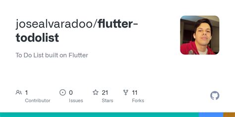 Github Josealvaradooflutter Todolist To Do List Built On Flutter