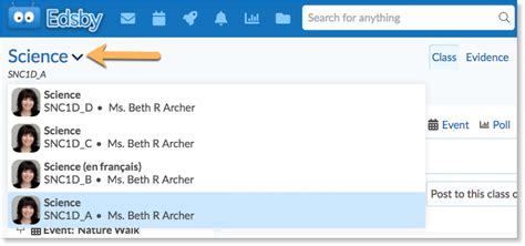 Navigating Between Classes Edsby