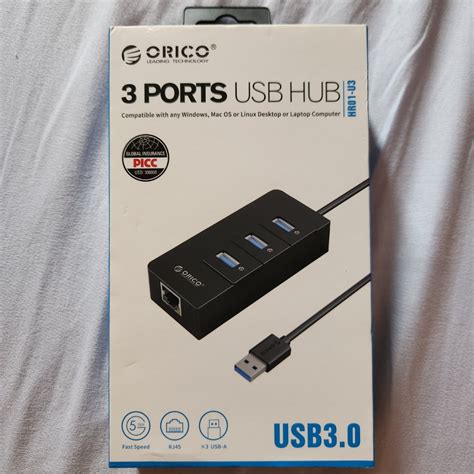 3 Ports Usb Hub With Lan Port Usb 30 Computers And Tech Parts