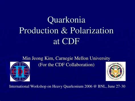 Ppt Quarkonia Production And Polarization At Cdf Powerpoint