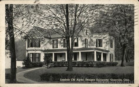 Lambda Chi Alpha Denison University Granville Oh Postcard