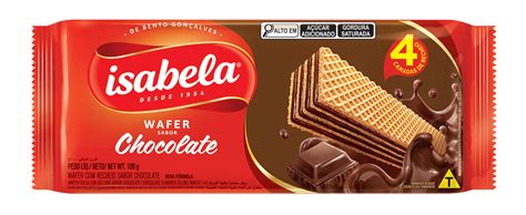 Bisc Wafer Chocolate Isabela 100g Novo Horizonte Distribuidora