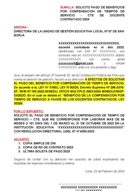 Modelo De Solicitud Para Pedir Algo A La Municipalidad En Pdf