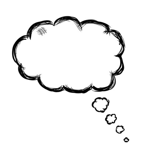 Thought Bubble Drawing With Clouds
