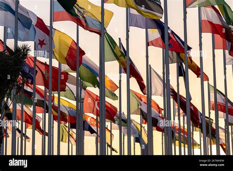The Flag Plaza Displays 119 Flags From Countries With Authorized