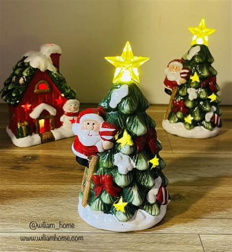 بابانوئل وآدم ‌برفی ستاره نوک درخت کریسمس🎄 فروشگاه اینترنتی ویلیام هوم