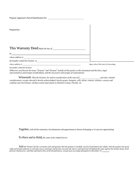 Warranty Deed Form Template Spark Premium Template Template Spark