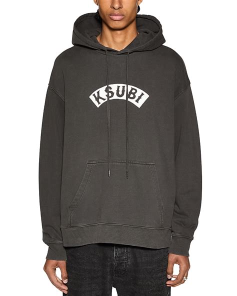 Ksubi Logo Graphic Hoodie In Black Modesens
