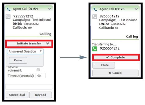 Agent Desktop Toolkit Transferring Calls