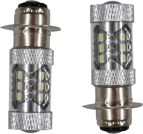 Seblaff 2pcs H6m 80w 8000k Ice Blue Led Headlights Replacement For