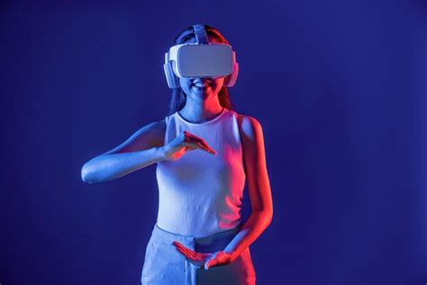 Premium Photo Smart Female Use Both Hands Interacting Generated