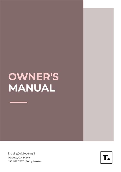 Free Personal User Manual Template To Edit Online