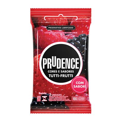 Preservativo Prudence Tutti Frutti Com 3 Unidades Dkt Brasil