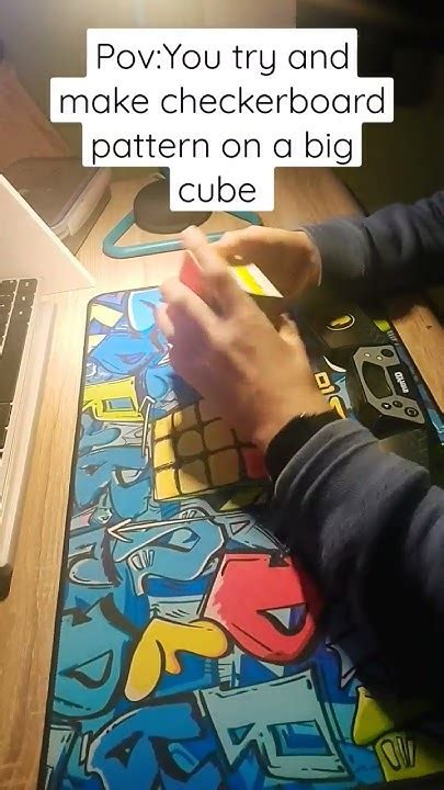pov you try to make checkboard pattern on a big cube youtube