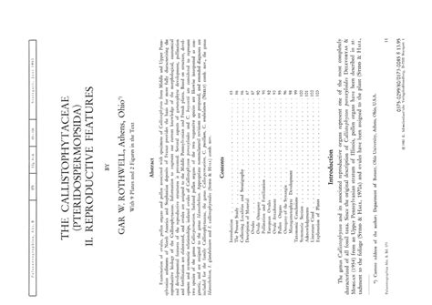 Pdf The Callistophytaceae Pteridospermopsida Ii Reproductive Features