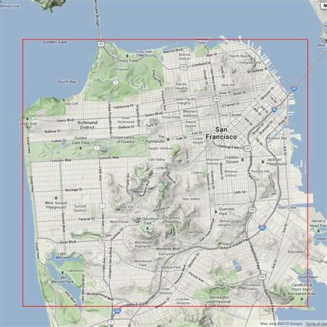 Map Of Geographical Area In San Francisco From Which Self Report