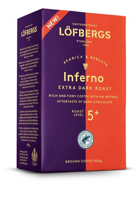 Кофе молотый Lofbergs Inferno extra dark roast 450 гр в магазине Finzakaz