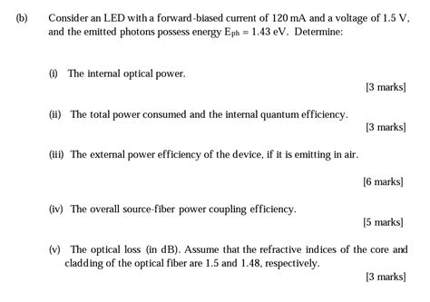 Consider An LED With A Forward Biased Current Of Chegg Com