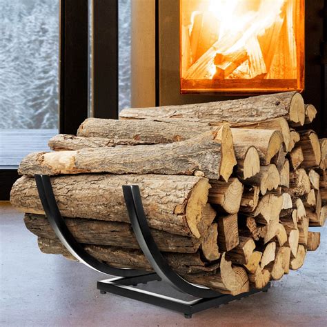 Exterior Fireplace With Wood Storage Choosing The Perfect Outdoor Log