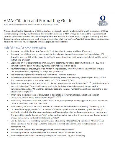 Ama Format Examples Pdf Examples